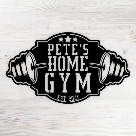 Personalized Gym Metal Sign Gym Sign Gym Wall Decal Workout - Etsy