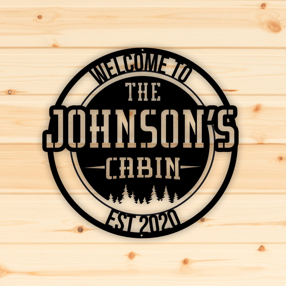 Personalized Cabin Metal Sign Cabin Sign Lodge Decor Cabin - Etsy