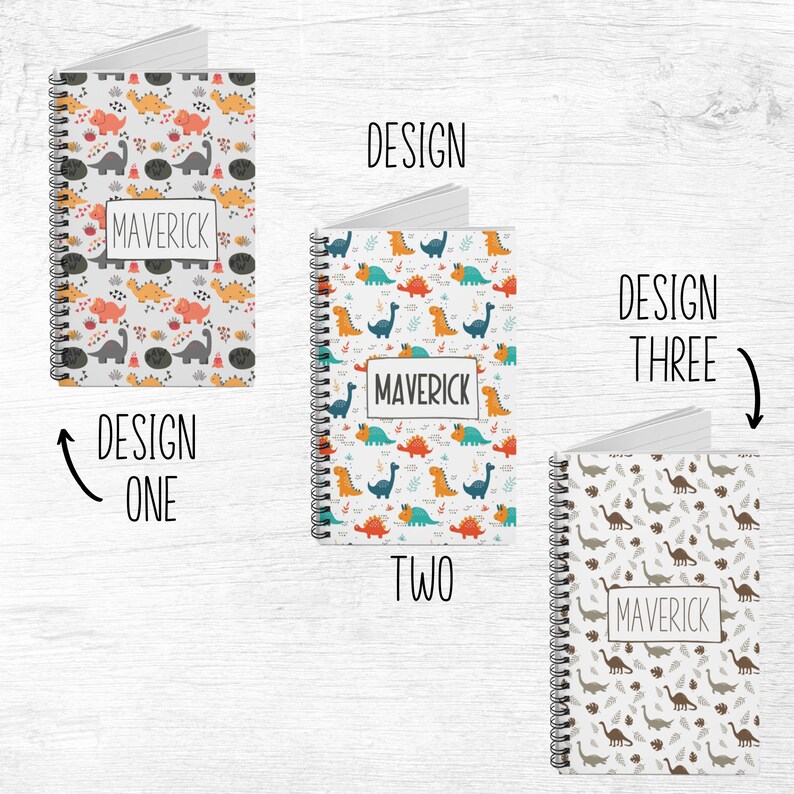 Personalized Dinosaur Notebook for Kids Multiple Dinosaur - Etsy
