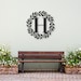 Personalized Classic Initial Metal Sign, Metal Circle Letter Monogram ...