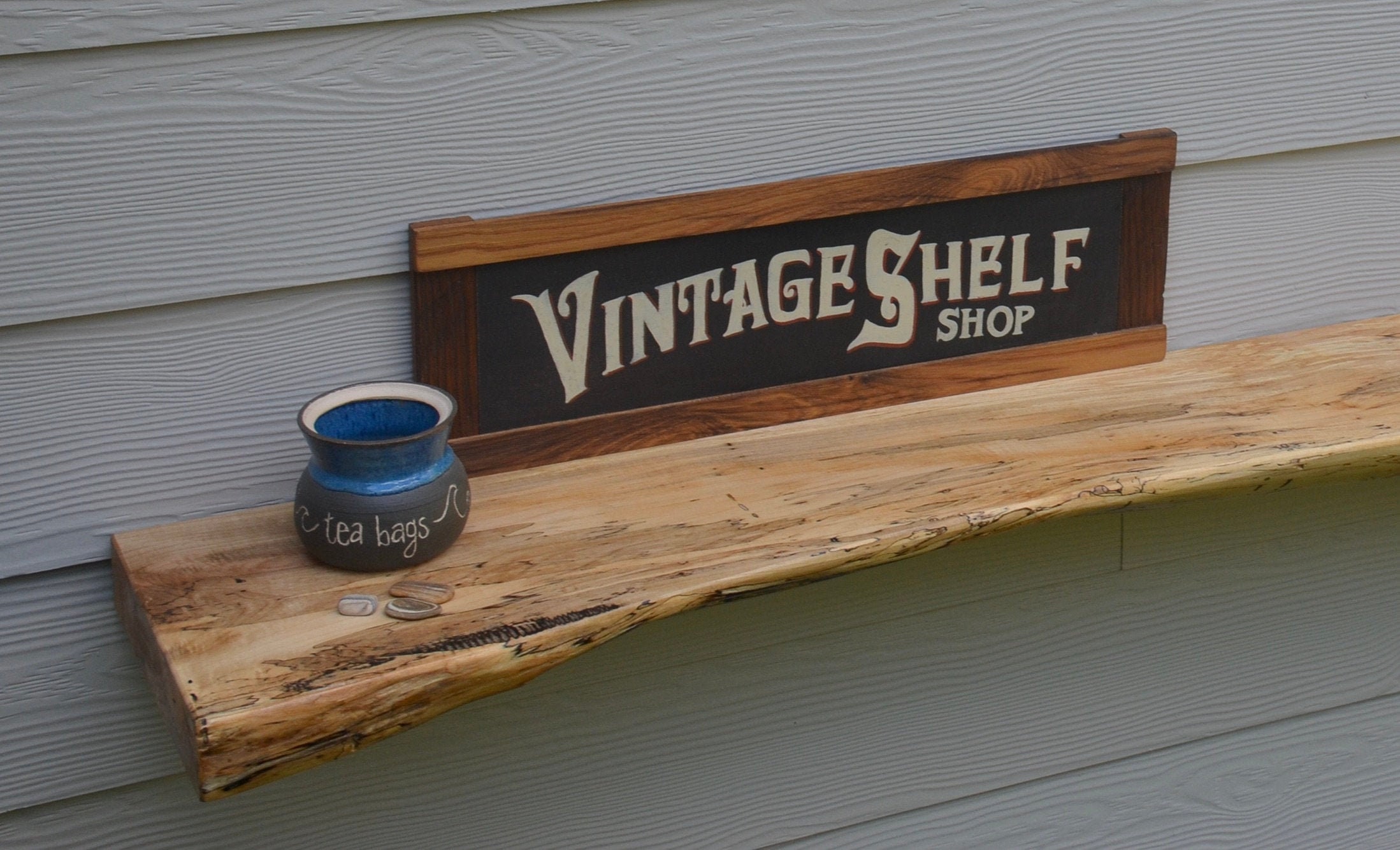 Live Edge Spalted Maple MantelFloating Shelves Kitchen | Etsy