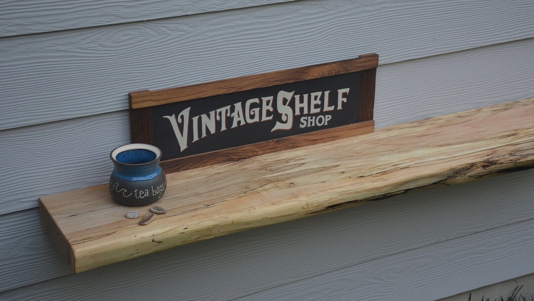 Live Edge Spalted Maple Mantel,floating Shelves, Kitchen Shelves ...