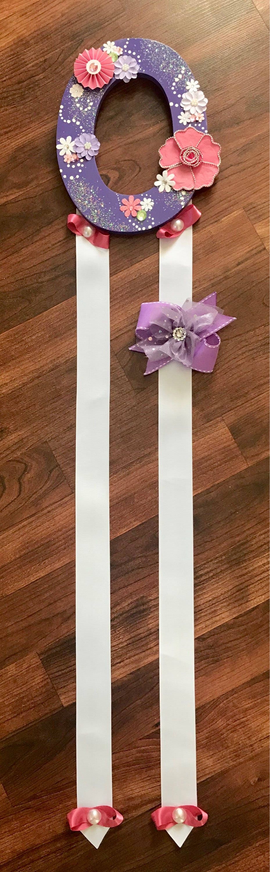 Letter O hair bow holder | Etsy