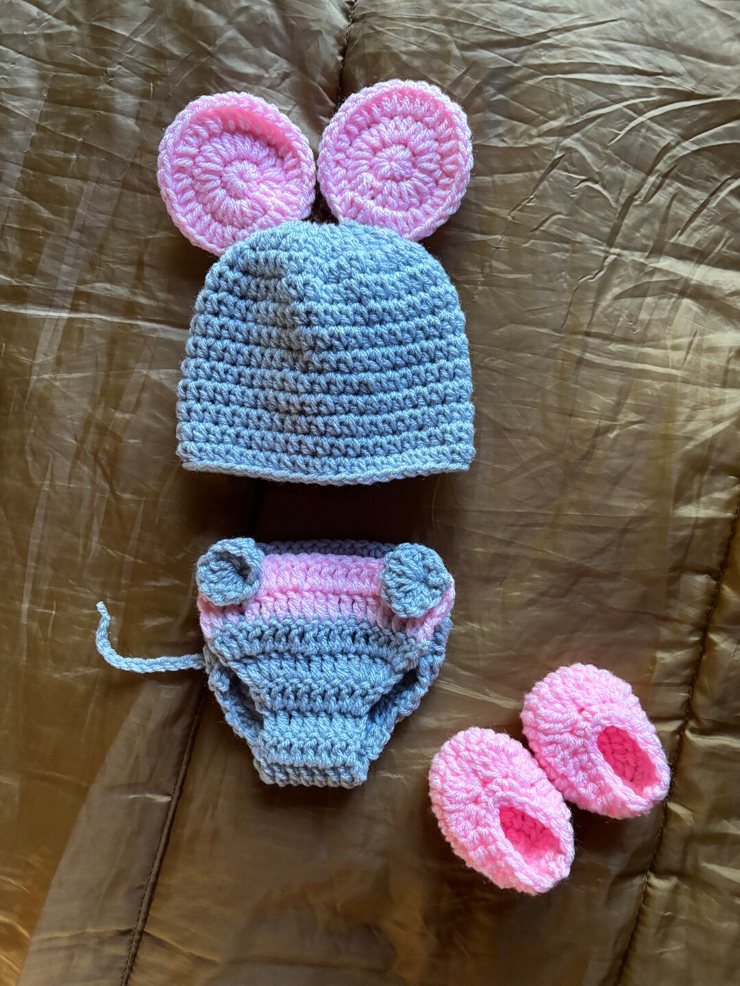 NICU Little Gray Mouse Outfit With Cute Diaper Cover. Fits Nano and ...