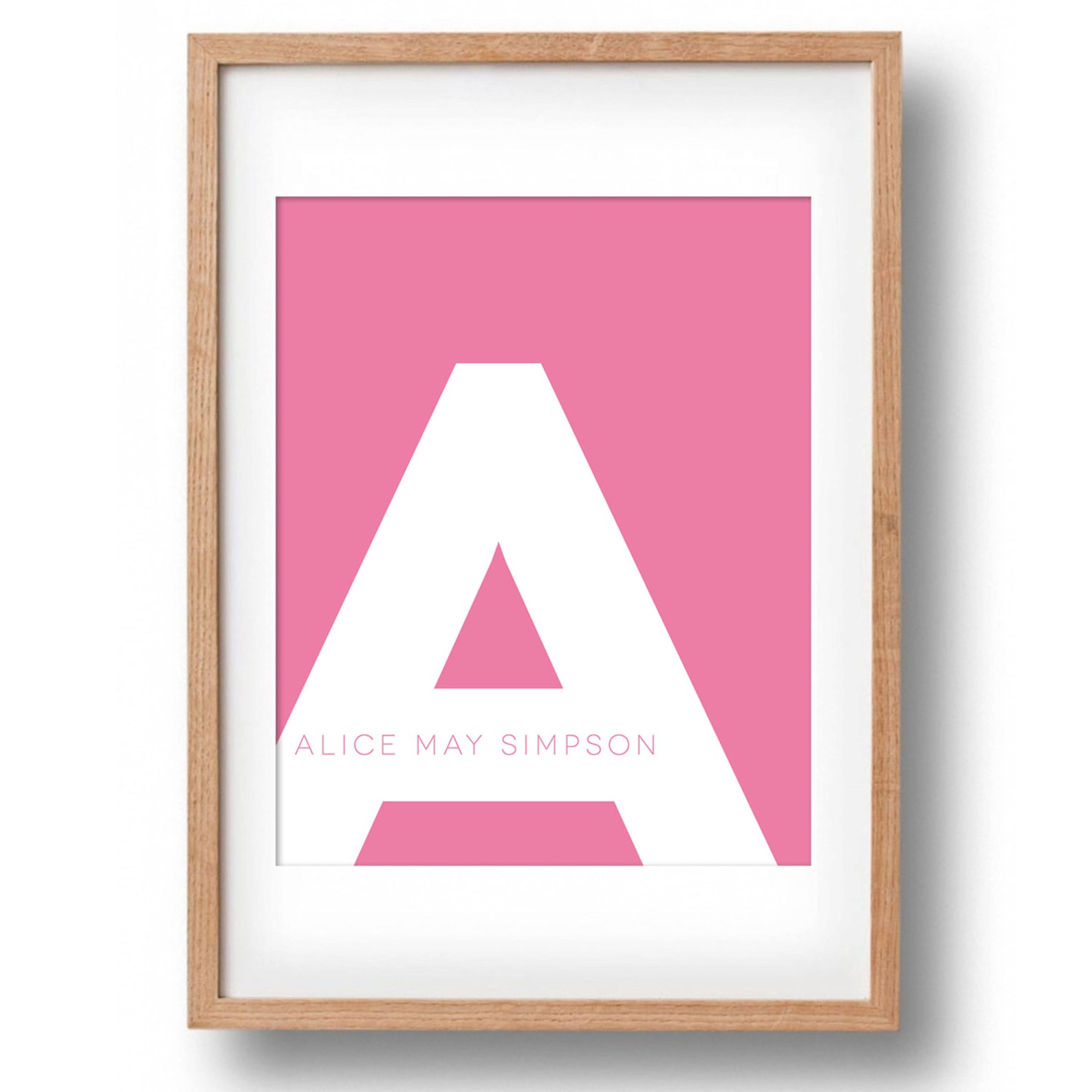 Personalised Colour Block Initial Name Print Custom Name - Etsy Australia