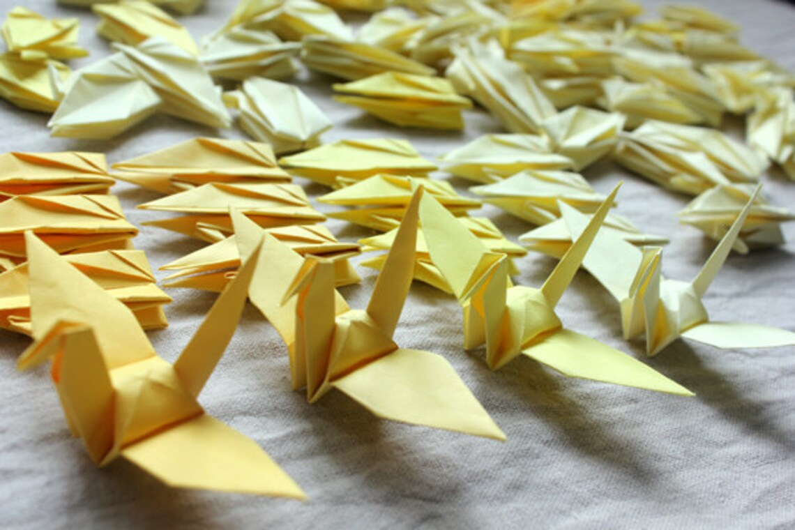 10 X 10cm/4 500 Paper Cranes Customized for Wedding - Etsy
