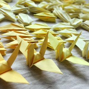 10 X 10cm/4" 500 Paper Cranes Customized for Wedding, Child Room Home ...