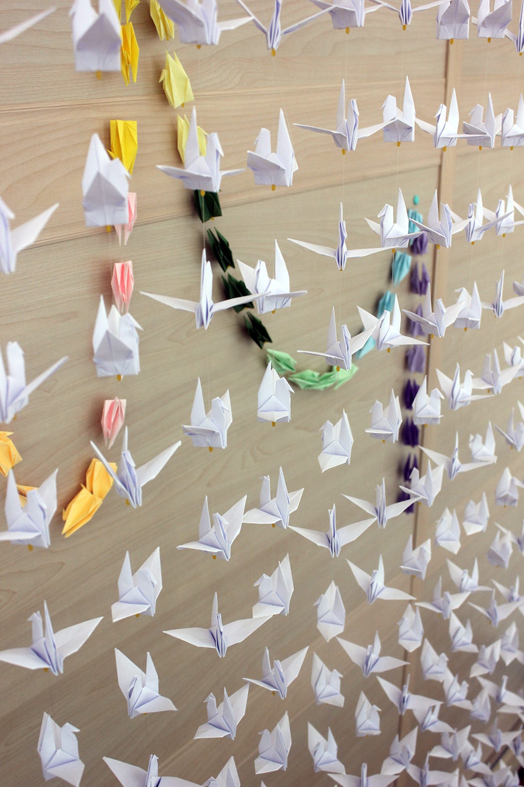 200 Cranes-10 Strings/20 Cranes Each - Handmade Origami Paper Crane ...