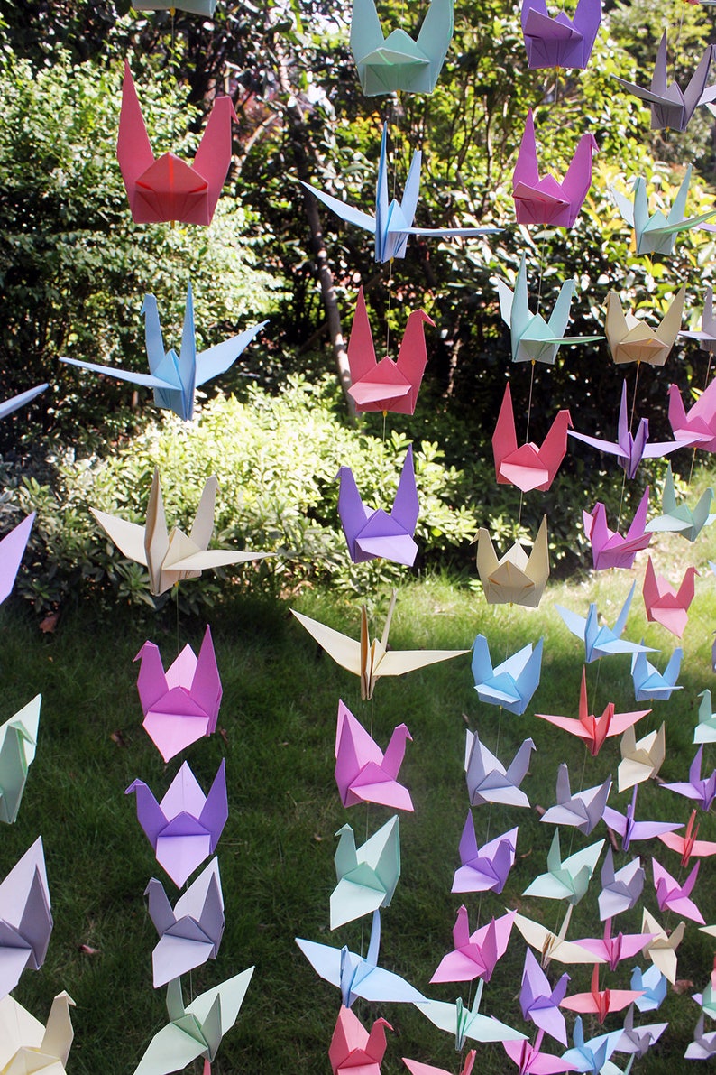 500 Cranes-25 Strings/20 Cranes Each - Origami Paper Crane Wedding ...