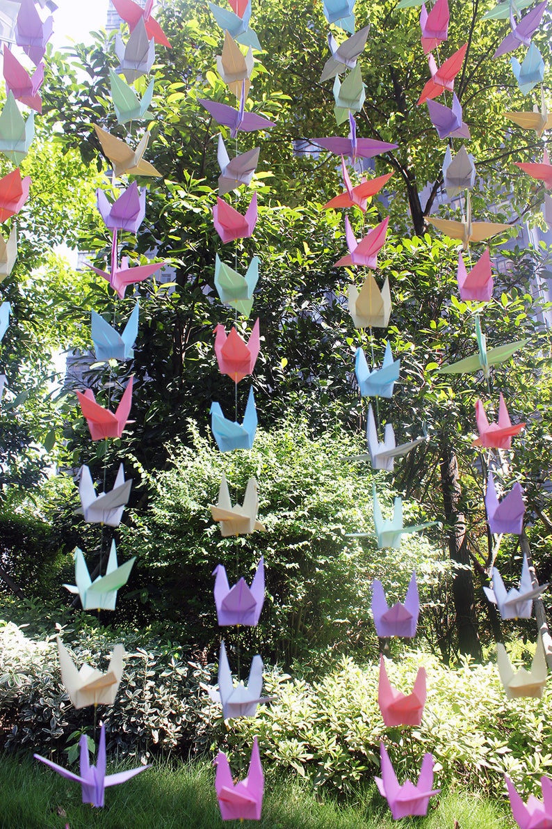 500 Cranes-25 Strings/20 Cranes Each - Origami Paper Crane Wedding ...