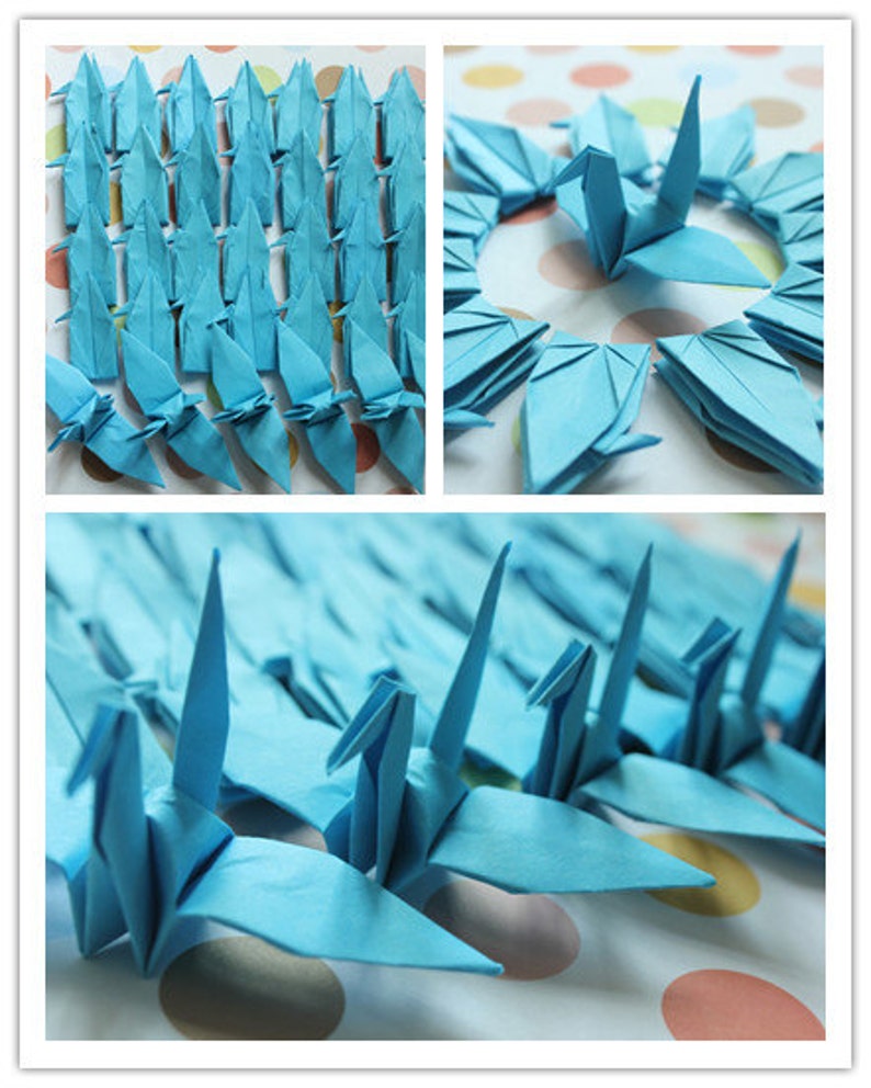 100 Origami Paper Cranes Paper Goods 3/8x8cm Origami - Etsy