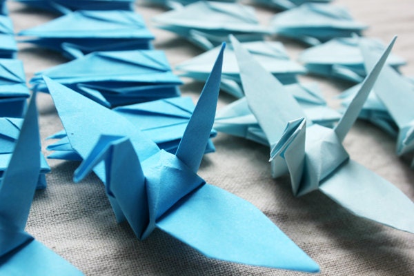 10 X 10cm/4" 1000 Paper Cranes Customized for Wedding, Christmas ...
