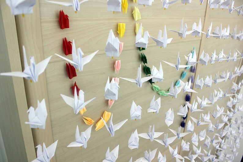 500 Cranes-25 Strings/20 Cranes Each - Handmade Origami Paper Crane ...