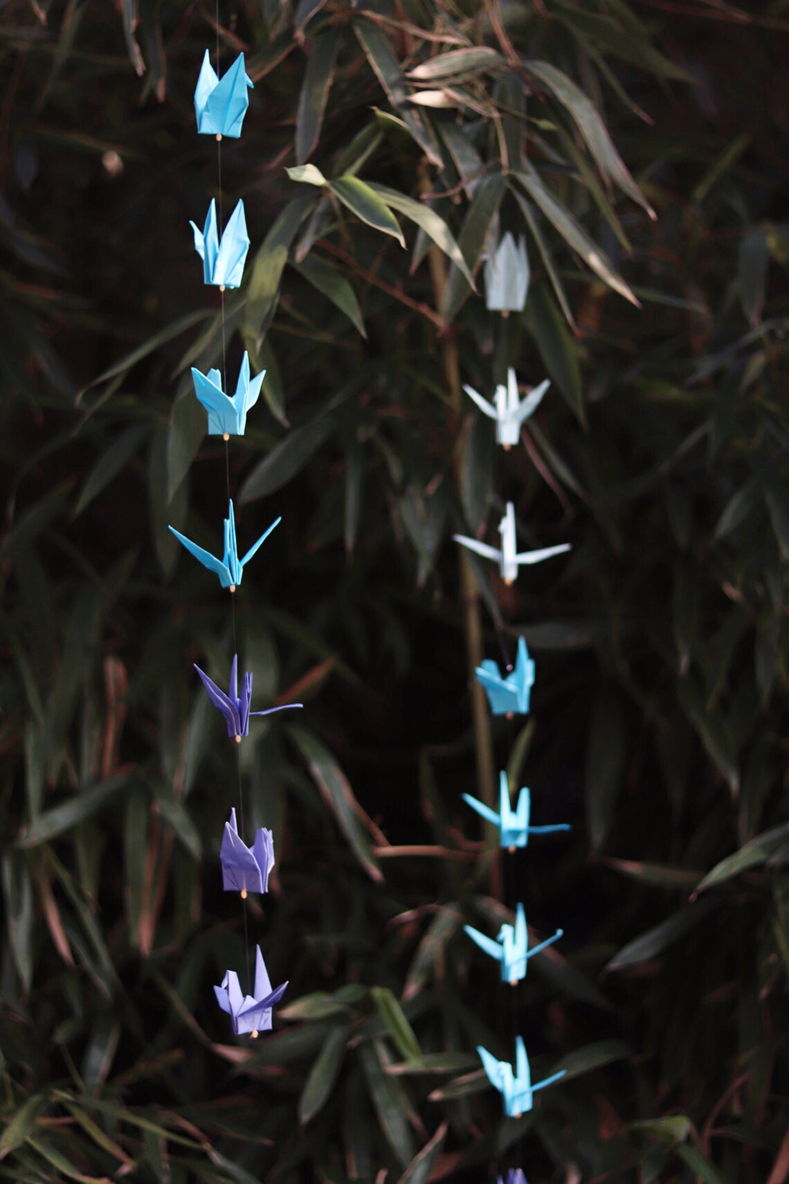 100 Cranes-10 Strands/10 Cranes Each Blue Shade Origami | Etsy