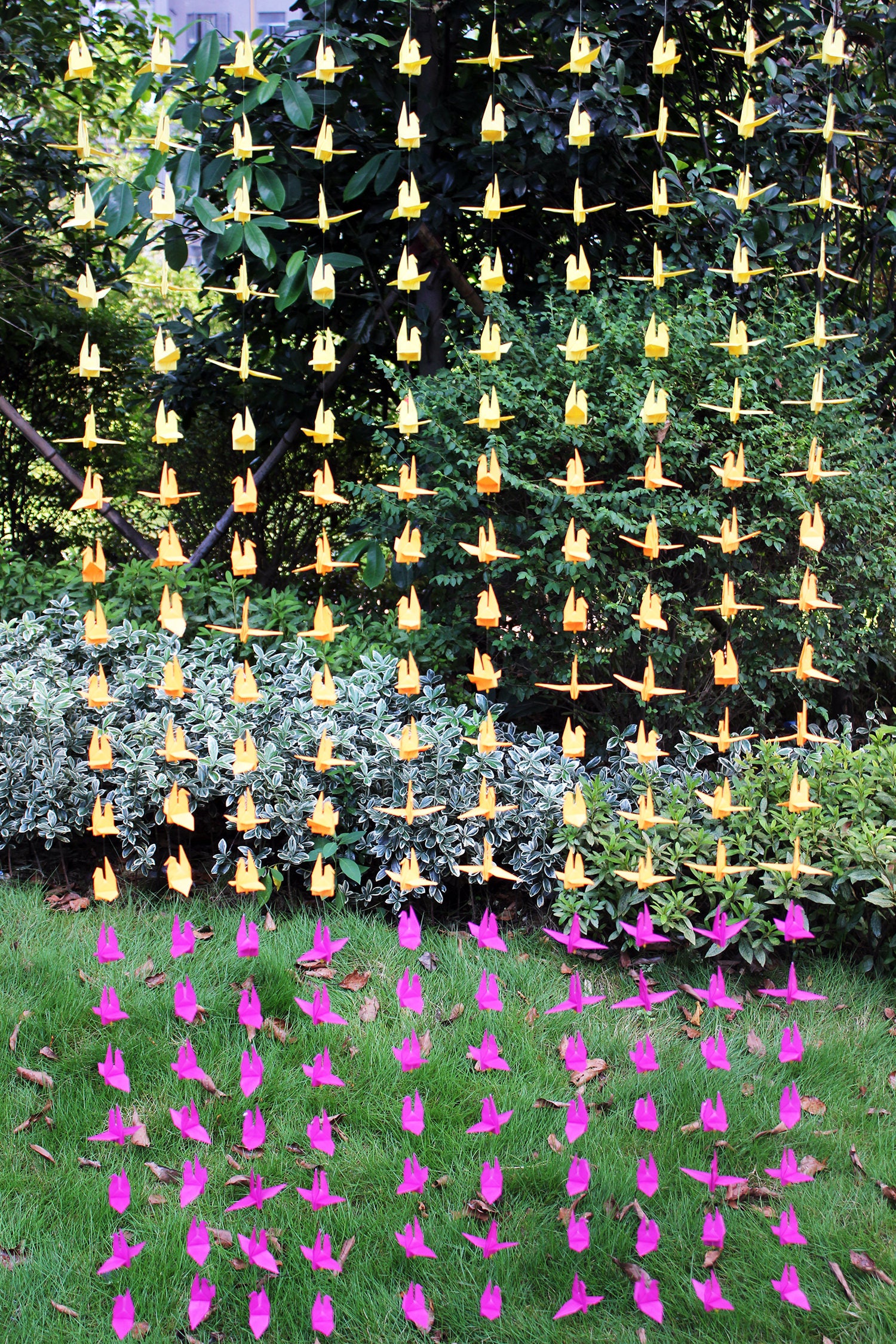 10 Strings/20 Cranes Each Handmade Origami Paper Crane Wedding Backdrop ...