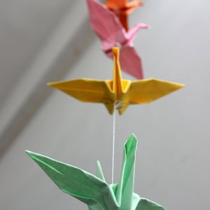 Baby Crib Mobile Origami Paper Crane Colorful Rainbow Cranes for Room ...