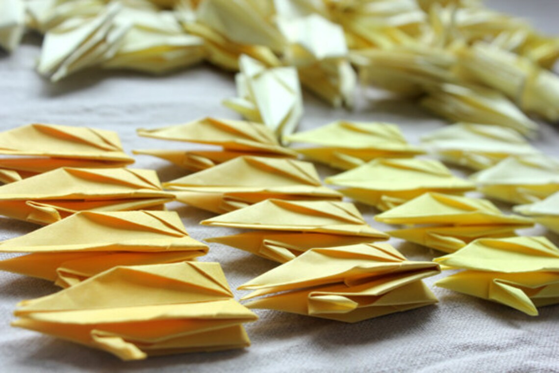 10 X 10cm/4 500 Paper Cranes Customized for Wedding - Etsy
