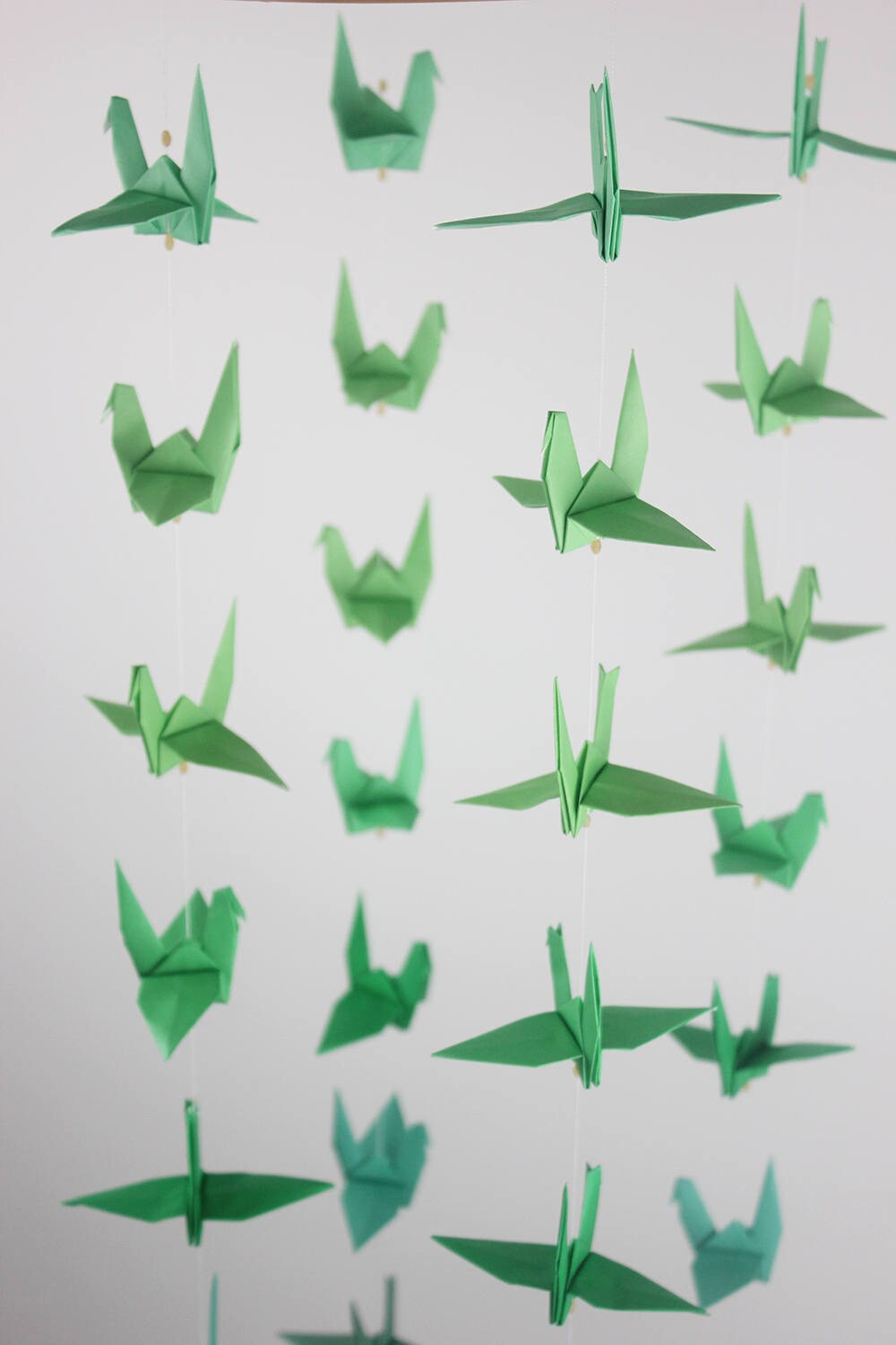 Baby Crib Mobile Origami Paper Crane Shades Color Cot Cranes - Etsy