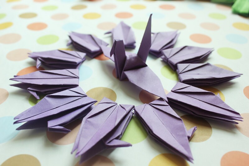100 Origami Paper Cranes Crafts Paper Goods 3/8x8cm - Etsy