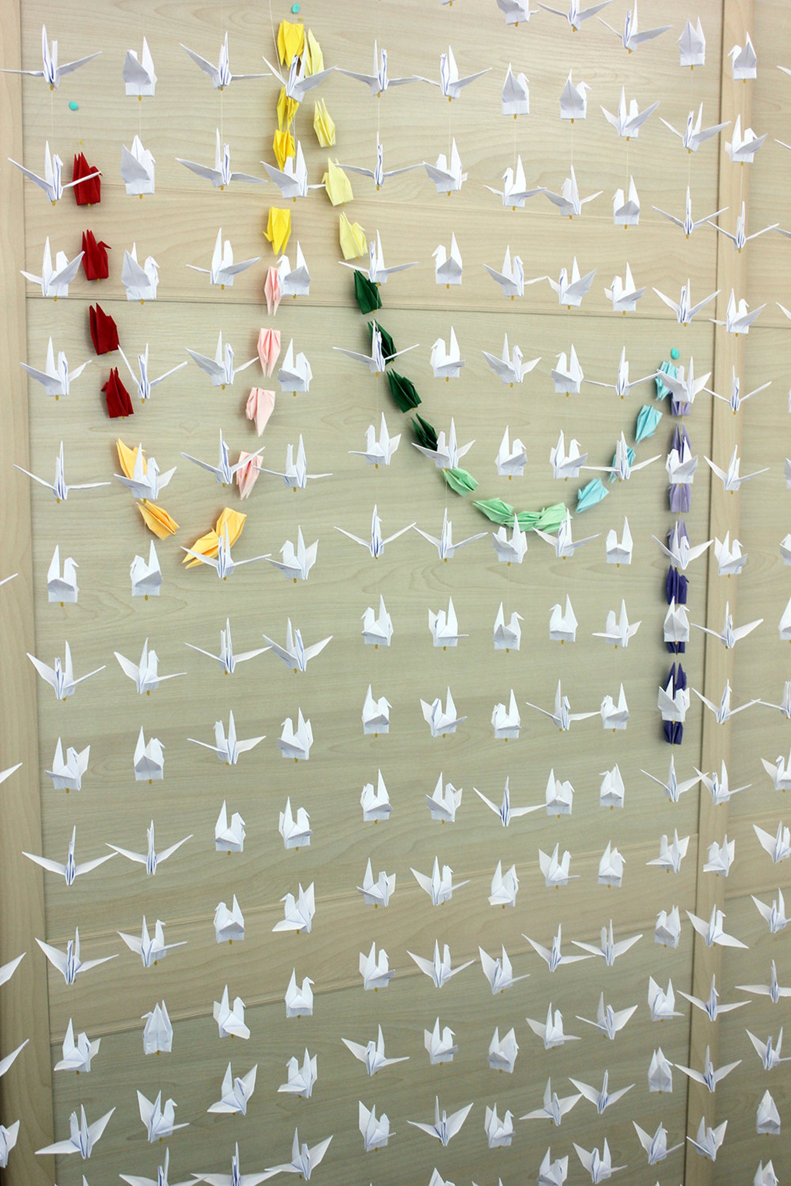 200 Cranes-10 Strings/20 Cranes Each - Handmade Origami Paper Crane ...