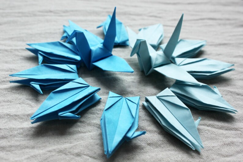 10 X 10cm/4" 1000 Paper Cranes Customized for Wedding, Christmas ...