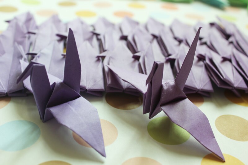 100 Origami Paper Cranes Crafts Paper Goods 3/8x8cm - Etsy