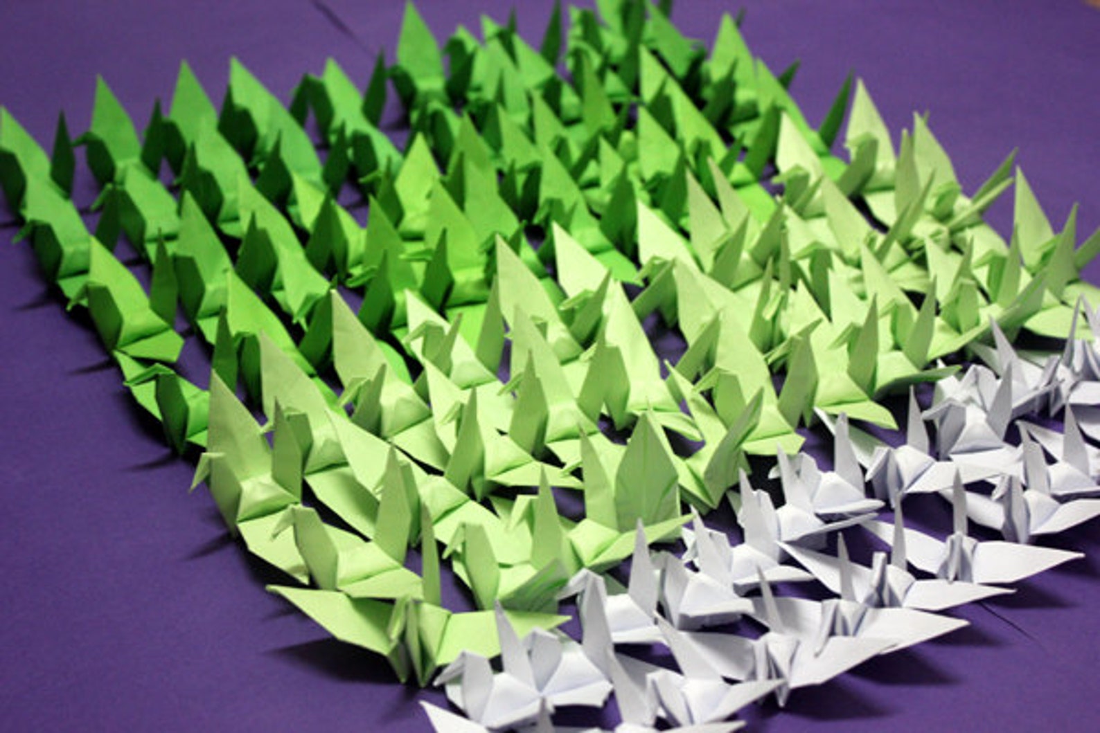 100 Origami Cranes Paper Crane Paper Goods for Wedding Party - Etsy