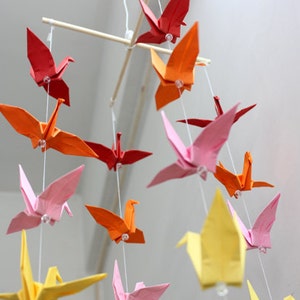 Baby Crib Mobile Origami Paper Crane Amazing Colorful Rainbow Cranes ...