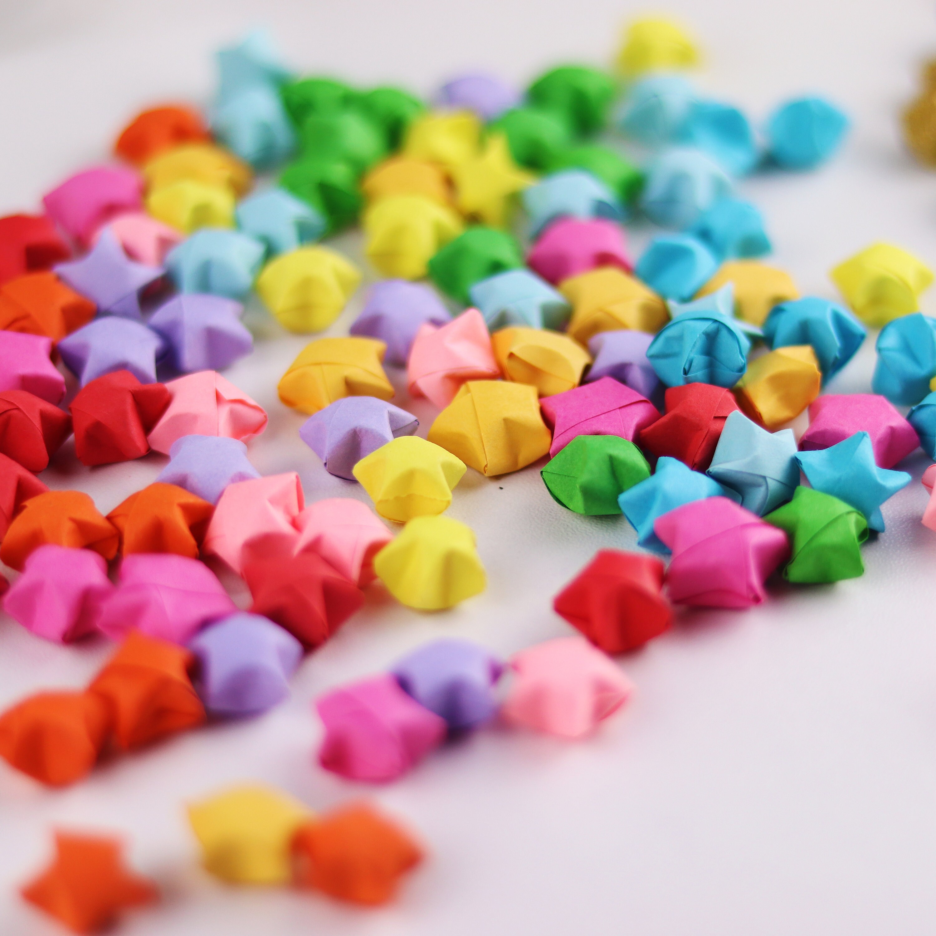 100 Origami Lucky Stars Mixed Candy Colors Wishing Stars for Party ...
