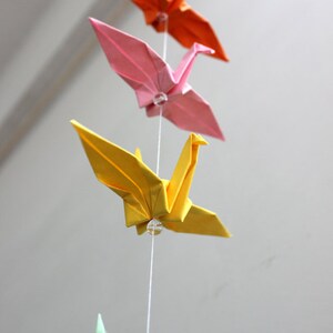 Baby Crib Mobile Origami Paper Crane Colorful Rainbow Cranes for Room ...