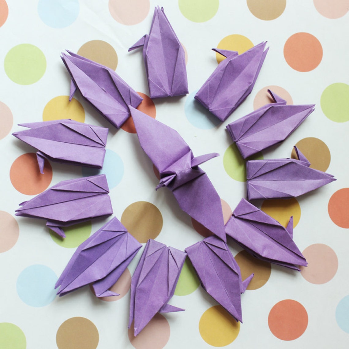 1000 Origami Paper Cranes Crafts Paper Goods 10x10cm Origami Crane for ...