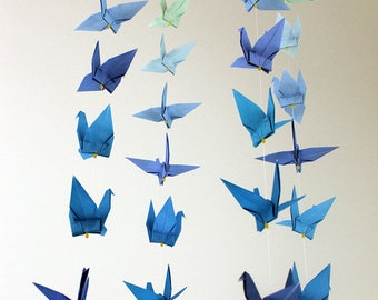 Baby Crib Mobile Origami Paper Crane Amazing Colorful Rainbow Cranes ...