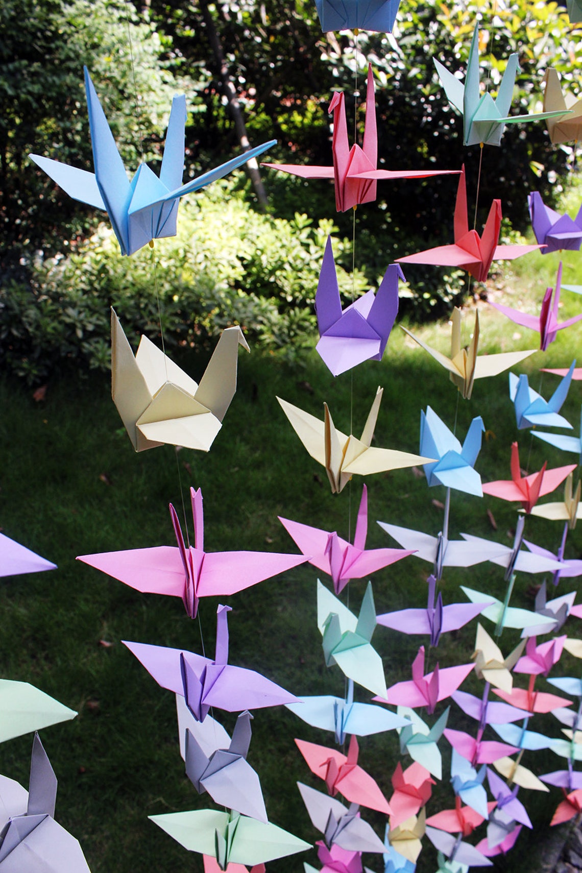 500 Cranes-25 Strings/20 Cranes Each - Origami Paper Crane Wedding ...