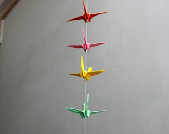 Baby Crib Mobile Origami Paper Crane Amazing Colorful Rainbow Cranes ...