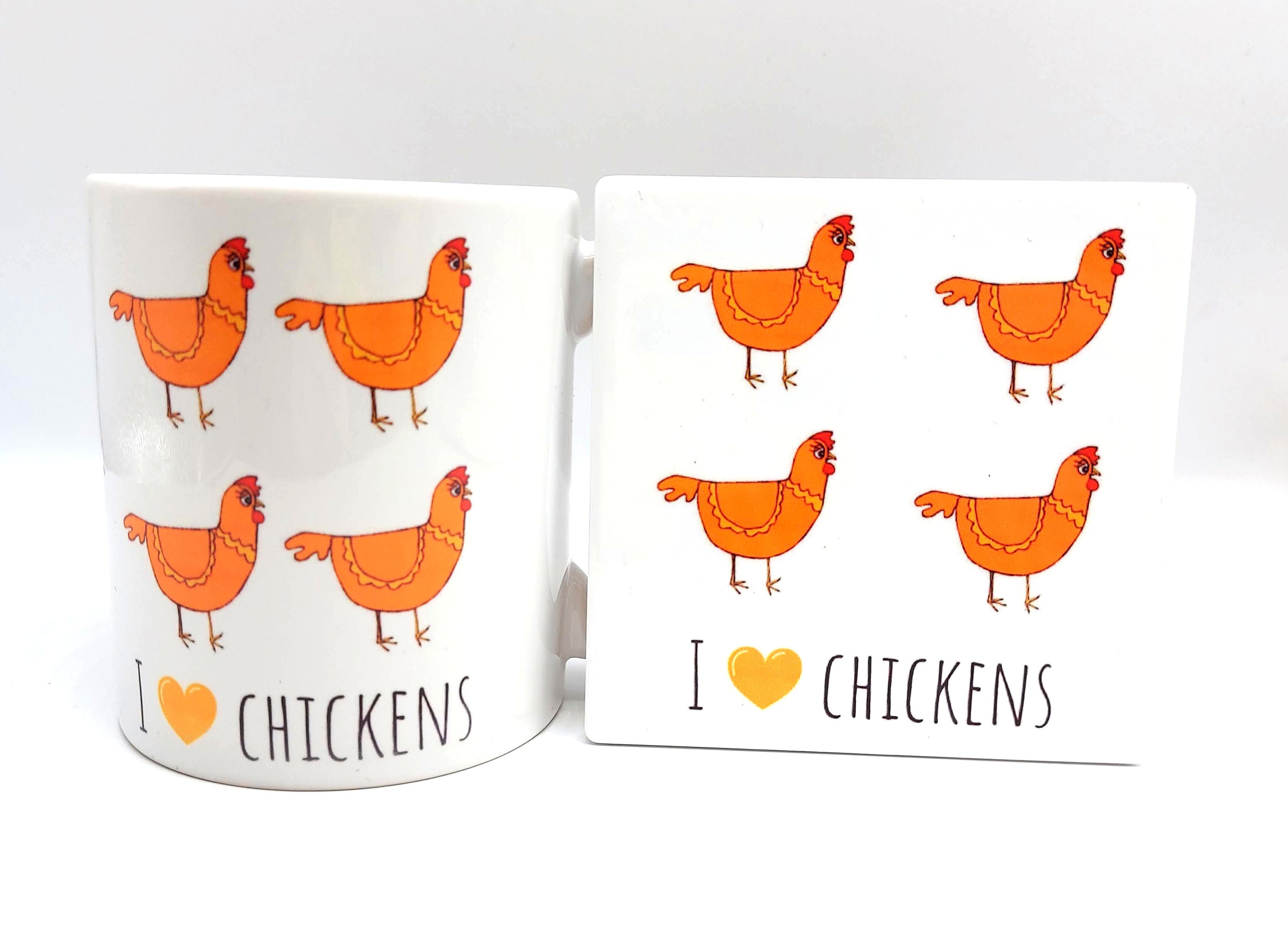 Funny Chicken Mug I Love Chickens Matching chicken mug and | Etsy