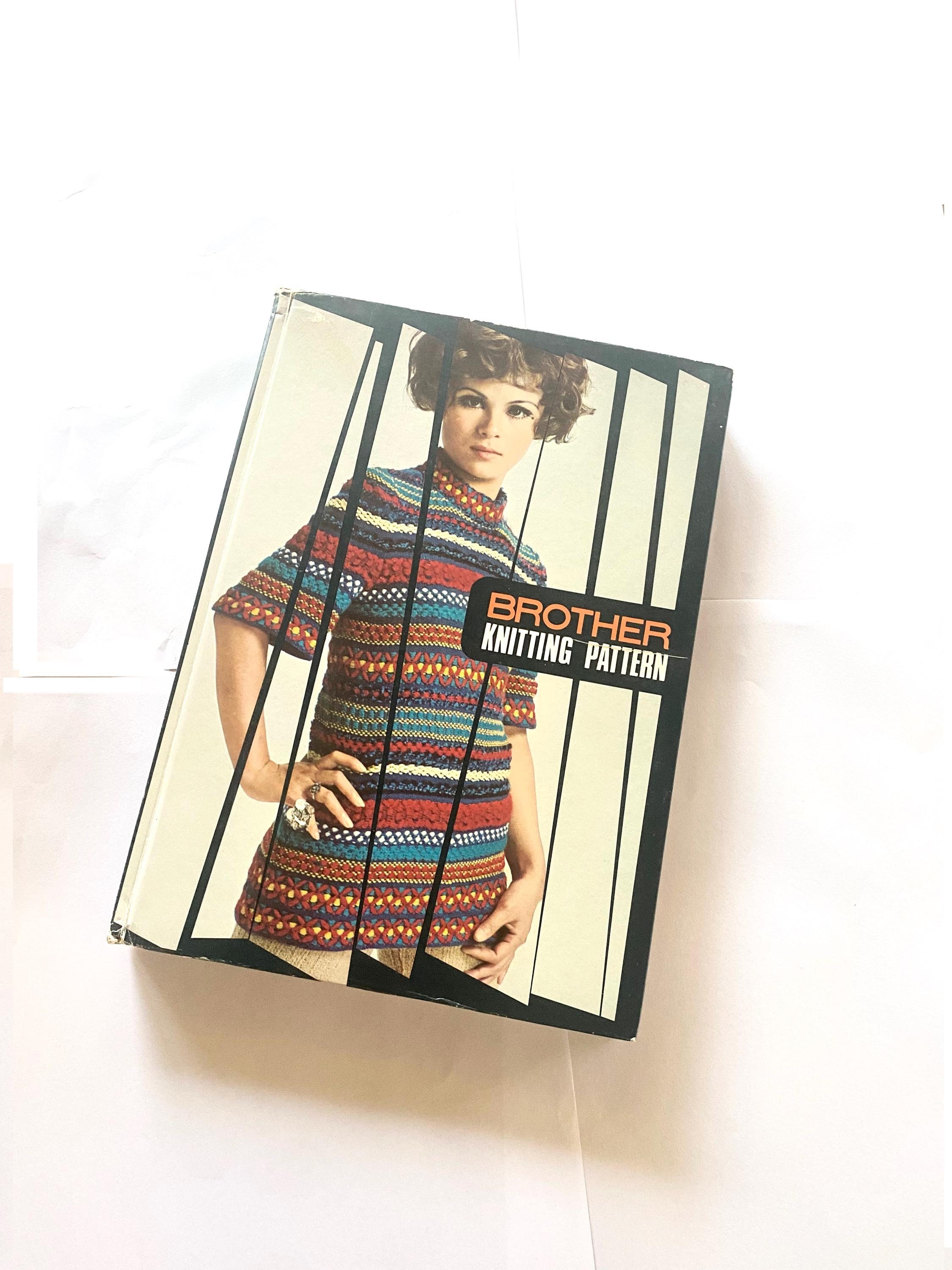 Vintage BROTHER Knitting Machine Pattern Book. Hardcover Knitting ...