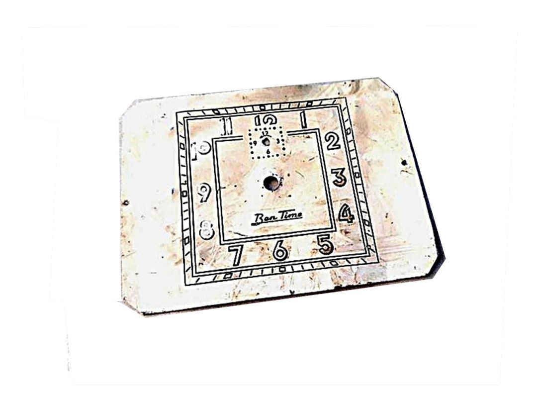 Mid Century Modern Rectangular Clock Face, Clock Numbers, Clock Dial ...