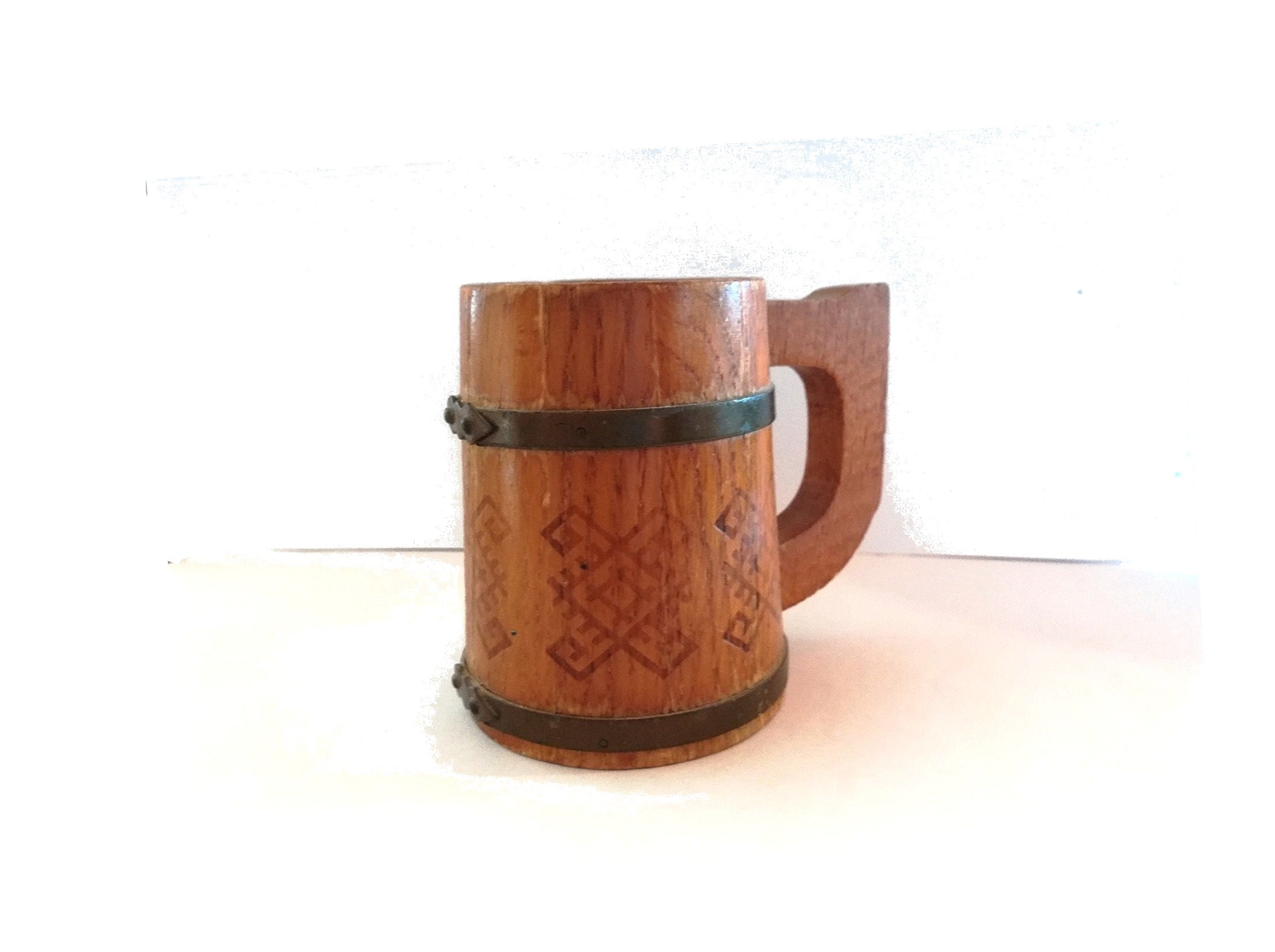 Collectible Vintage Wood Barrel Beer Stein. Wooden Bear Mug - Etsy