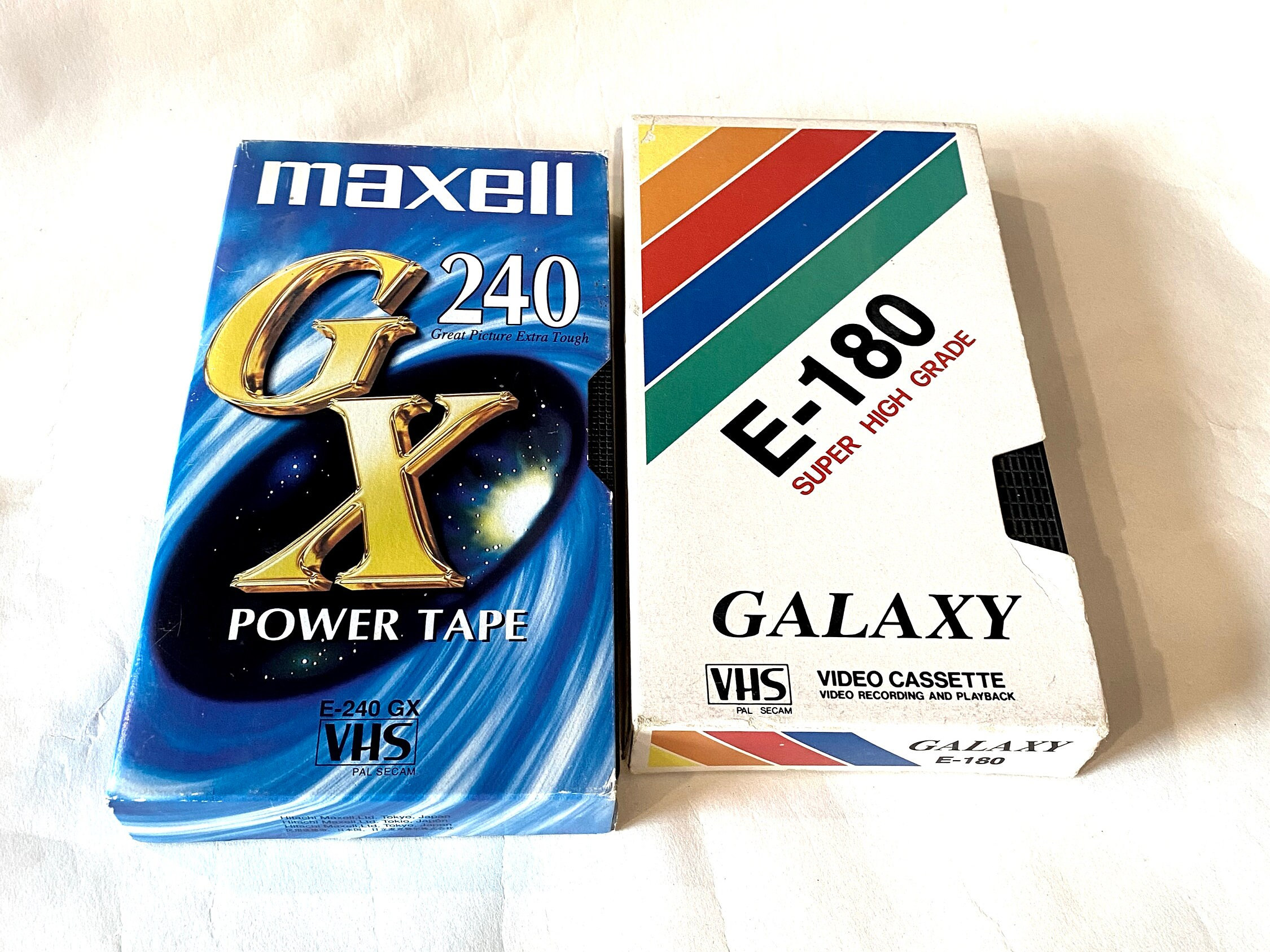 Maxell Vintage Recording VHS Cassette Tapes, Videocassettes for 240 and ...