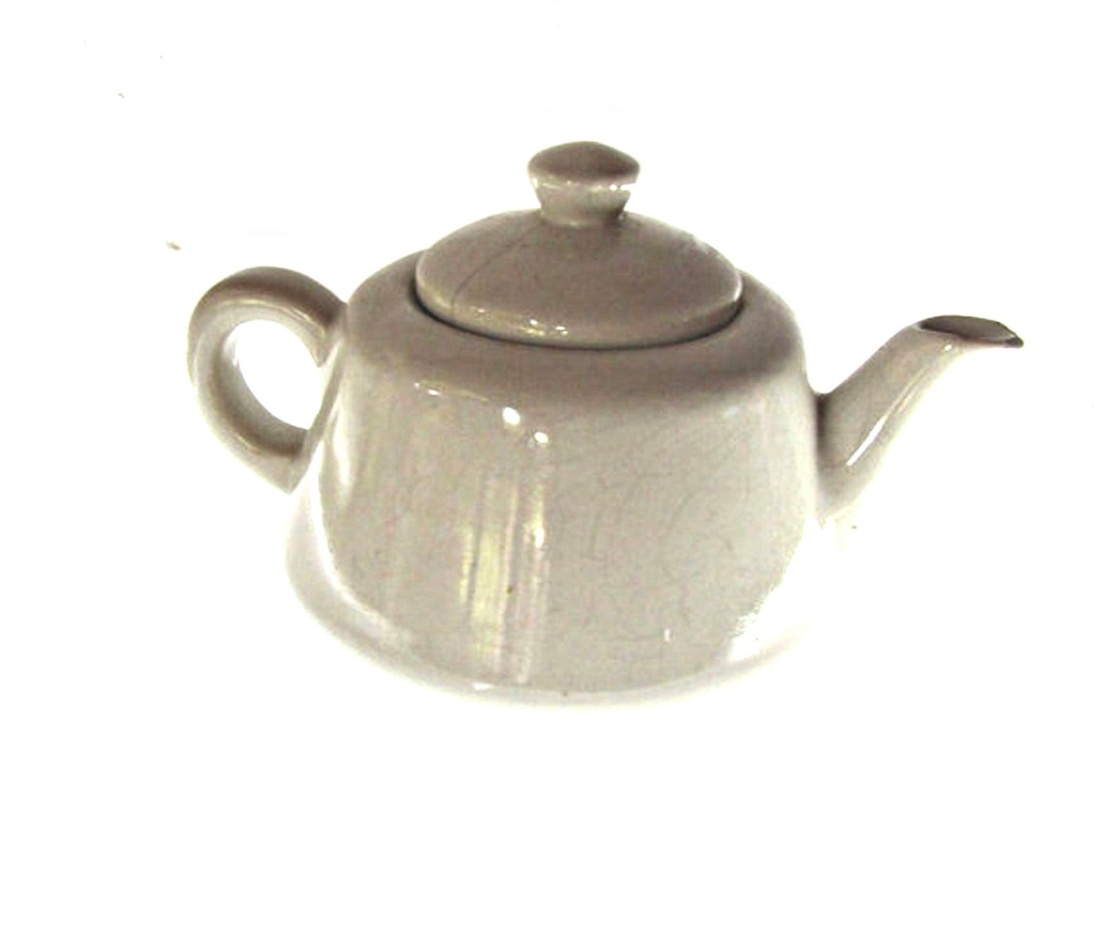 Vintage Israel White Shabby Ceramic Teapot. Small Mid Century ...