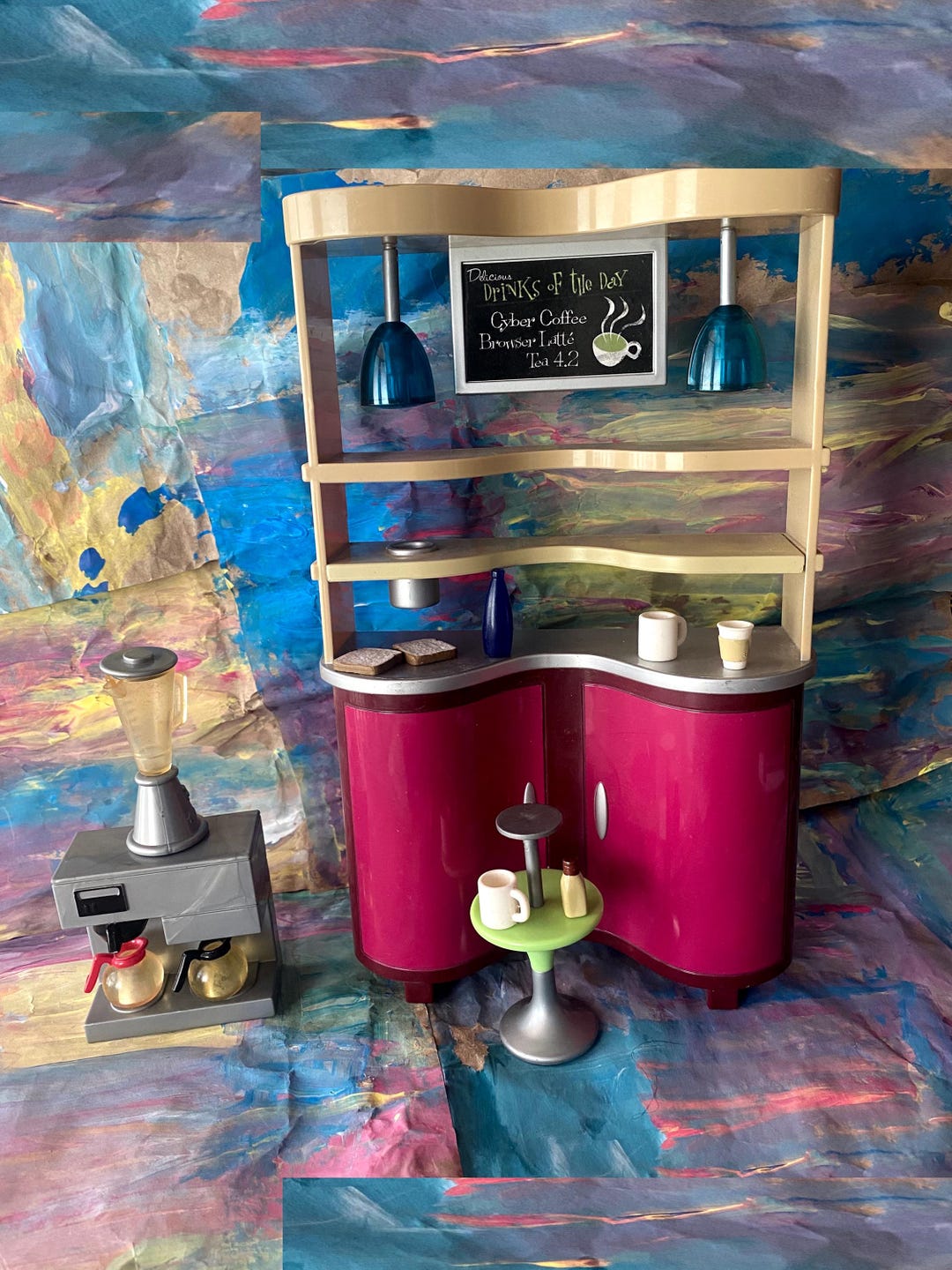 Bratz Coffee Shop, Retro Cafe Play Set With a Coffee Maker, Blender and ...