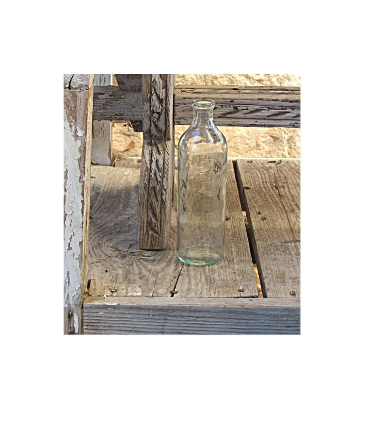 Collectible Vintage Baby Clear Glass Graduated 250 Ml Feeding Bottle ...