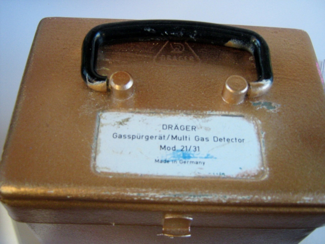 Industrial Metal Gas Detector DRAGER Carry Case Handled Box, Rustic ...