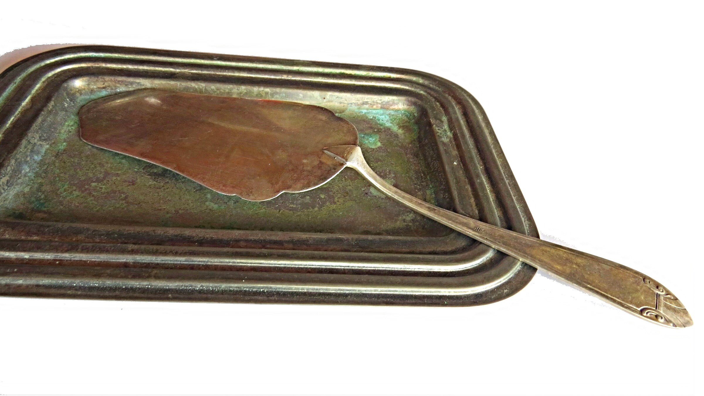 Vintage Silver Cake Pie Pastry Server, Silver Plated Brass Serving ...