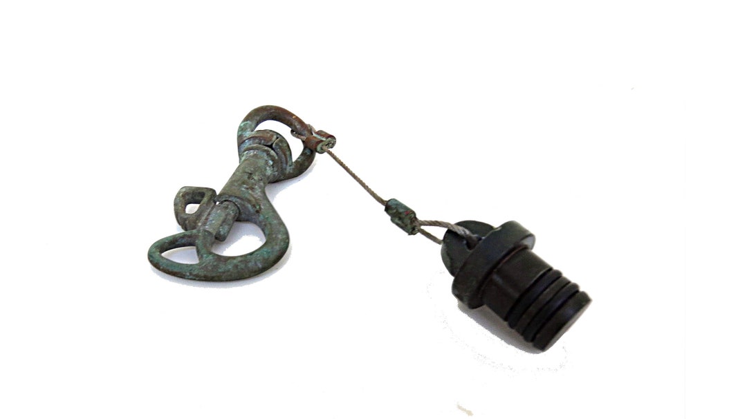 Large Unique Vintage 1980's Brass Army Navy Buoy Snap Hook With Plug ...