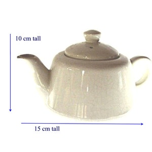 Vintage Israel White Shabby Ceramic Teapot. Small Mid Century ...