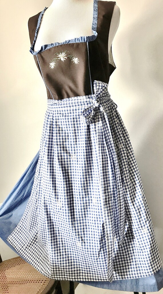 Blue gingham dirndl dress - Gem