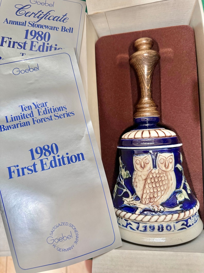 BAVARIAN FOREST BELL 1980, First Edition Goebel W. Germany, Stoneware ...