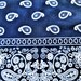 Dark Blue PAISLEY BANDANA, Navy Cotton Bandana, Kaiser Collection ...