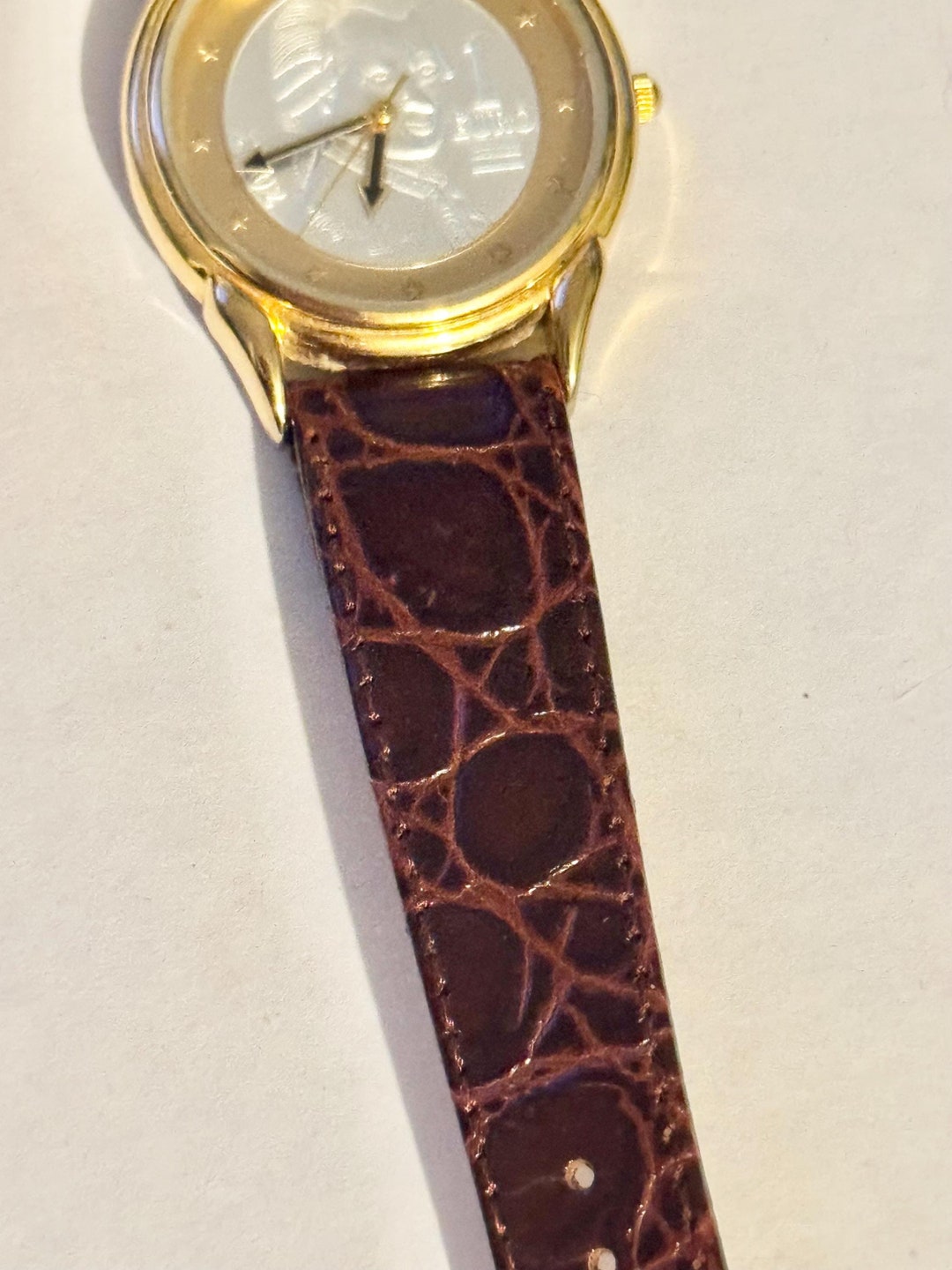 Men’s EURO MOZART WATCH, Croco Design Band, 1 3/8” Dia, 9” Long - Etsy